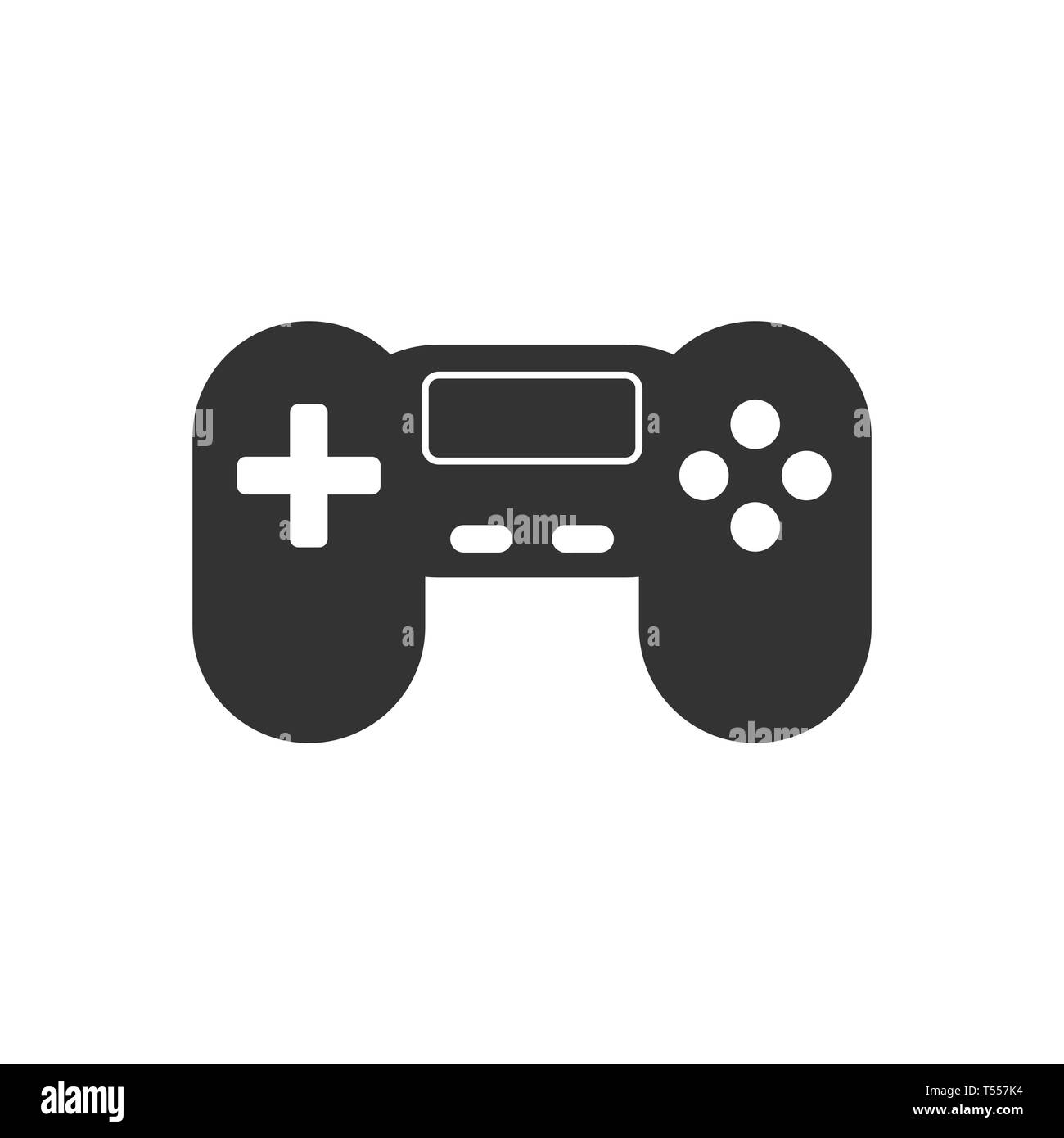 Joystick sign icon in flat style. Gamepad vector illustration on white ...