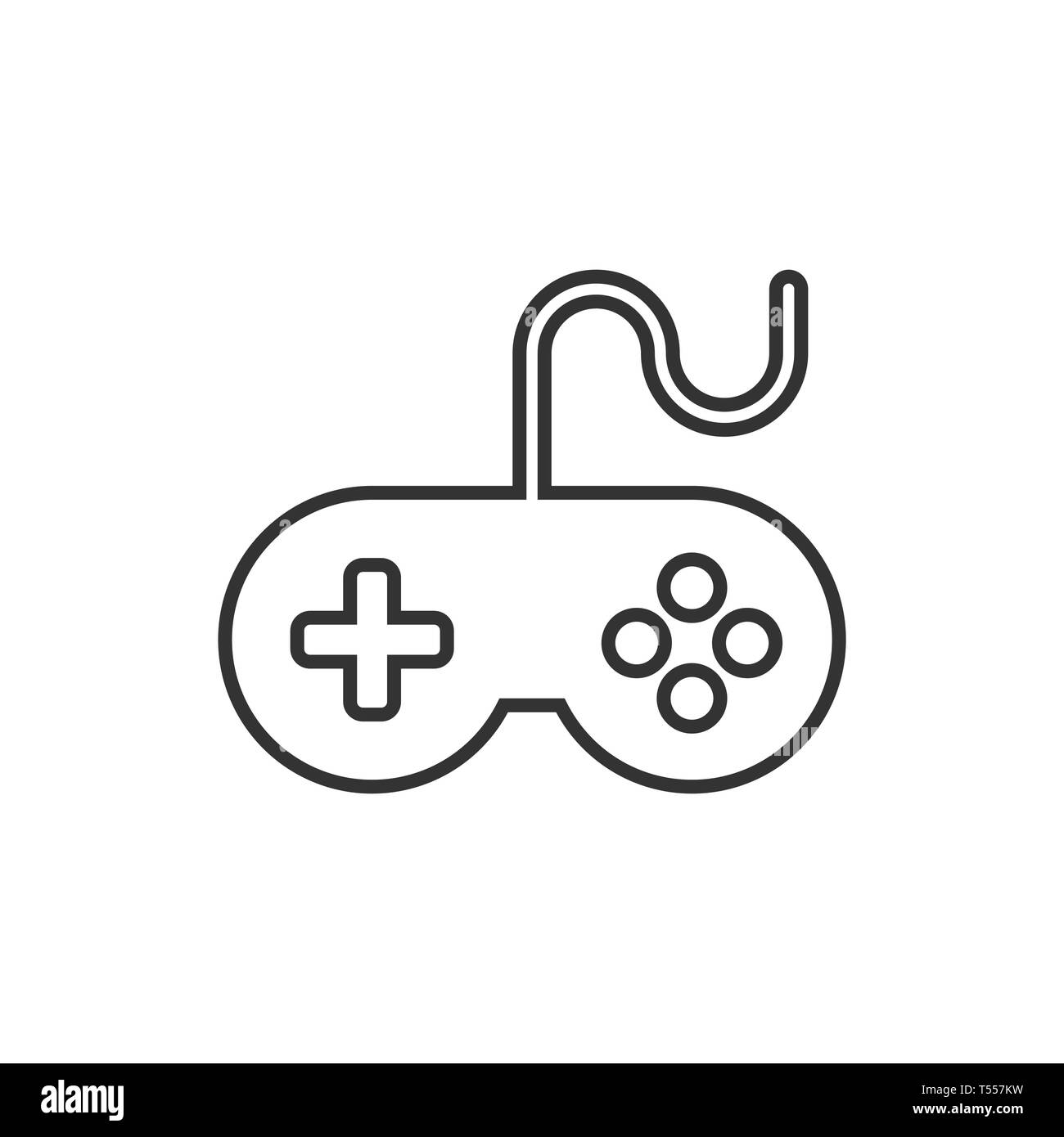 Joystick sign icon in flat style. Gamepad vector illustration on white ...