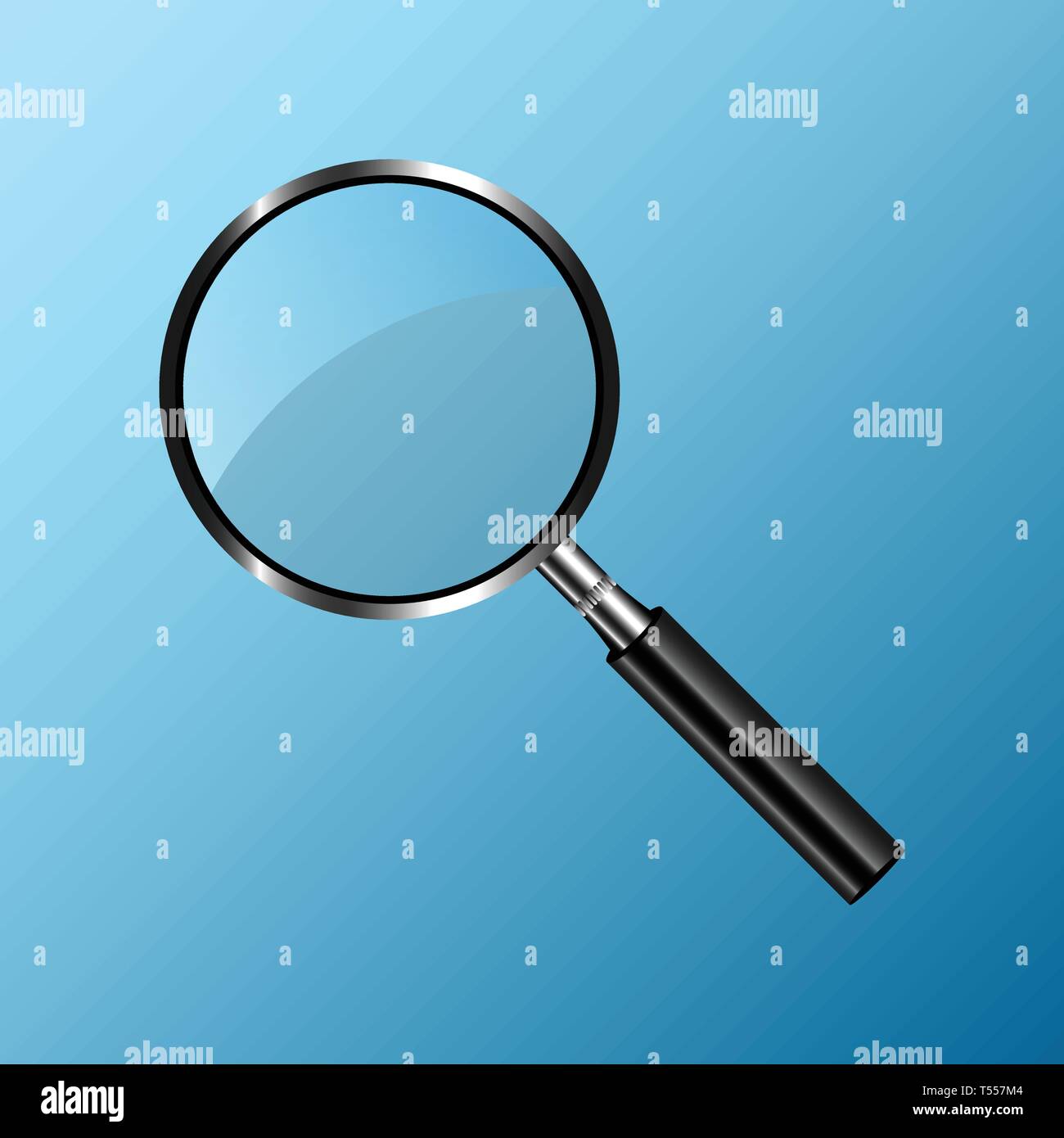 Realistic loupe sign icon in flat style. Magnifier vector illustration ...