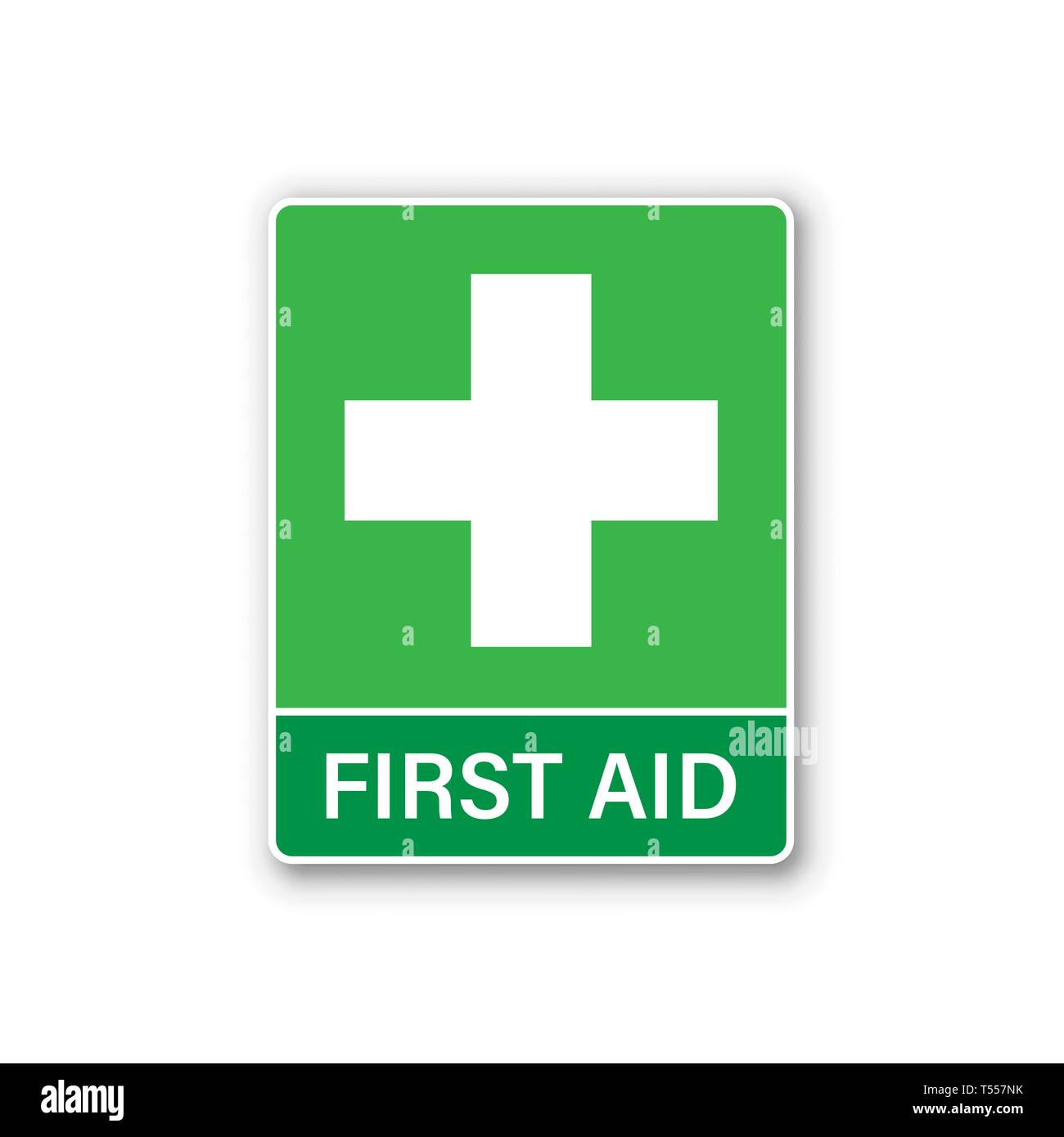 First aid sign icon in flat style. Health, help and medical vector ...
