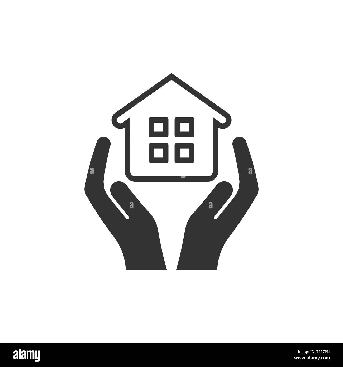 Premium service icon flat Black and White Stock Photos & Images - Alamy