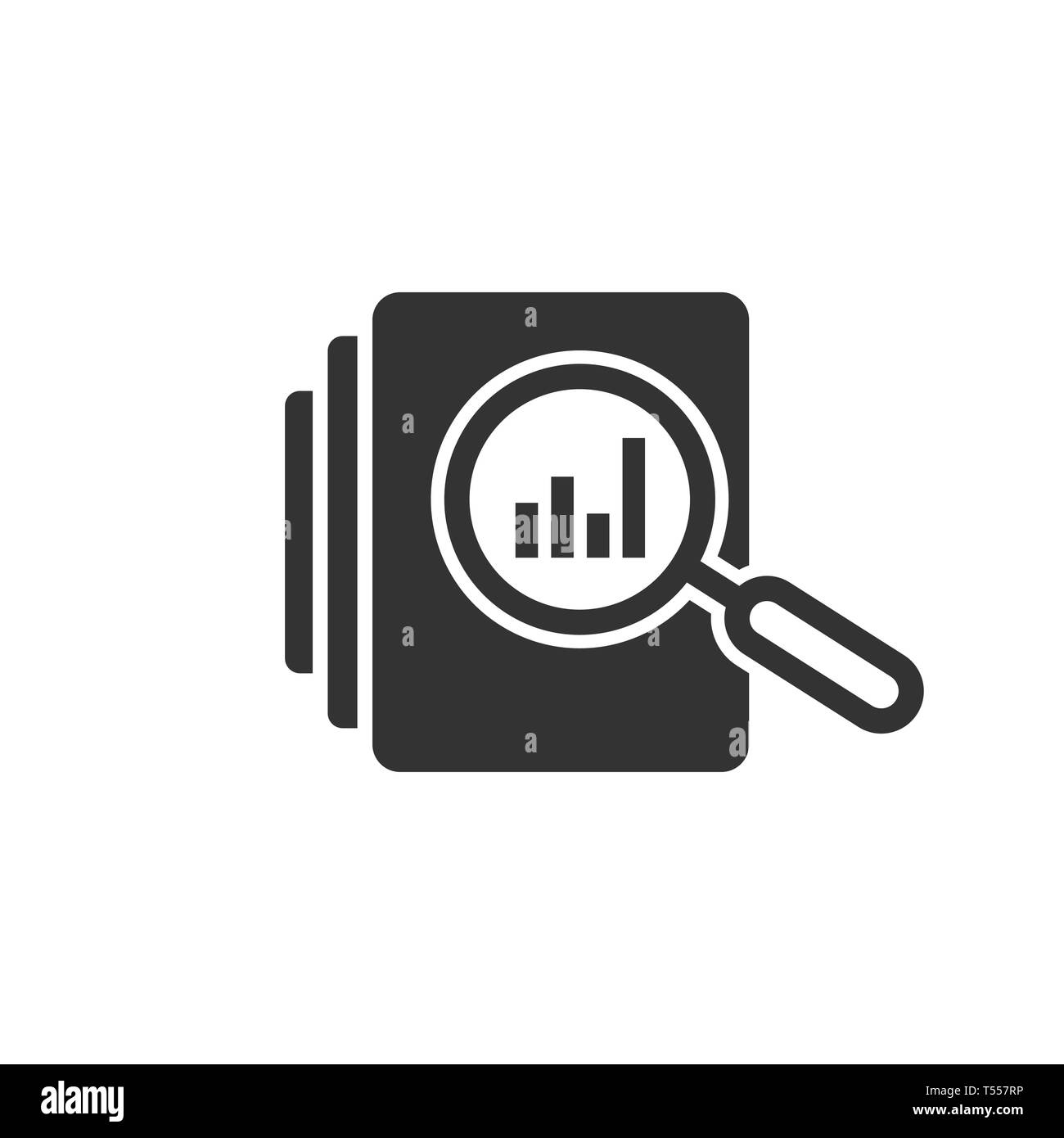 Audit document icon in flat style. Result report vector illustration on ... Audit document icon in flat style. Result report vector illustration on ...