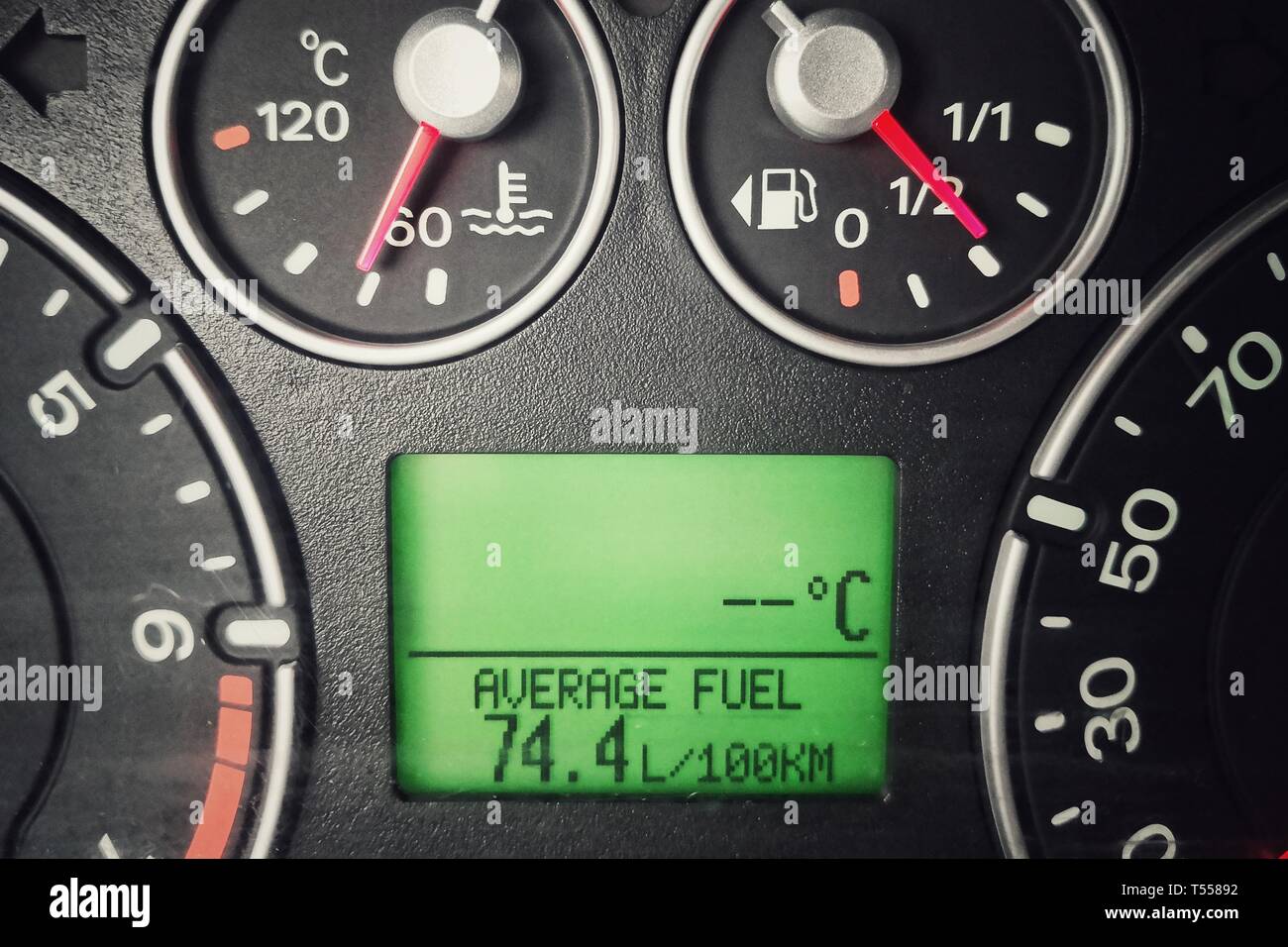 Average fuel consumption display hi-res stock photography and images ...
