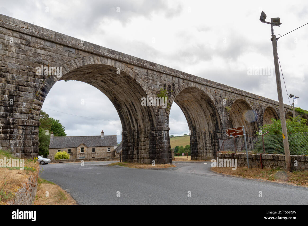 The Borris Viaduct, a 16-arch limestone viaduct built in 1860, Borris ...