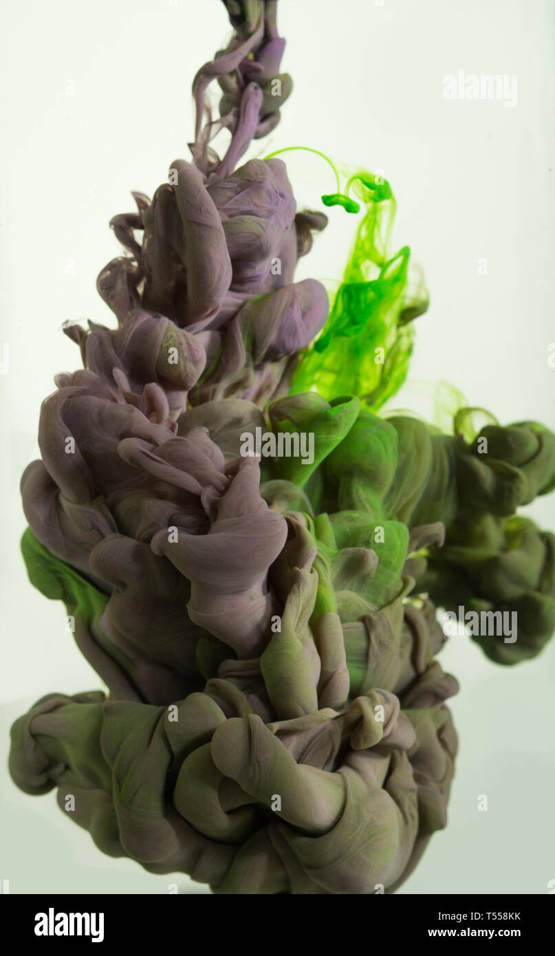 colorful ink drops in water Stock Photo - Alamy