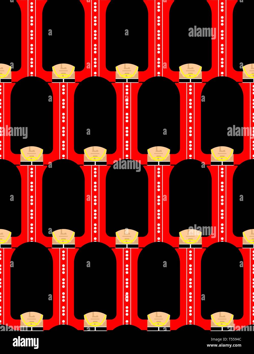 British guardsman pattern seamless. London Queens guard ornament ...