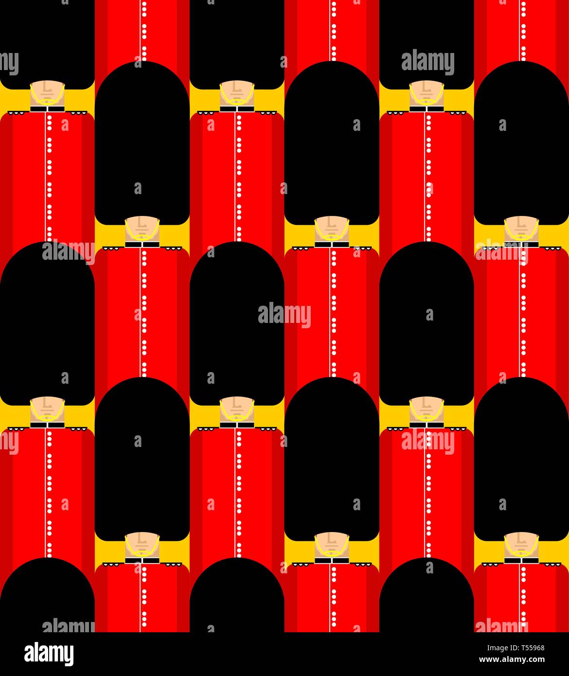British guardsman pattern seamless. London Queens guard ornament ...