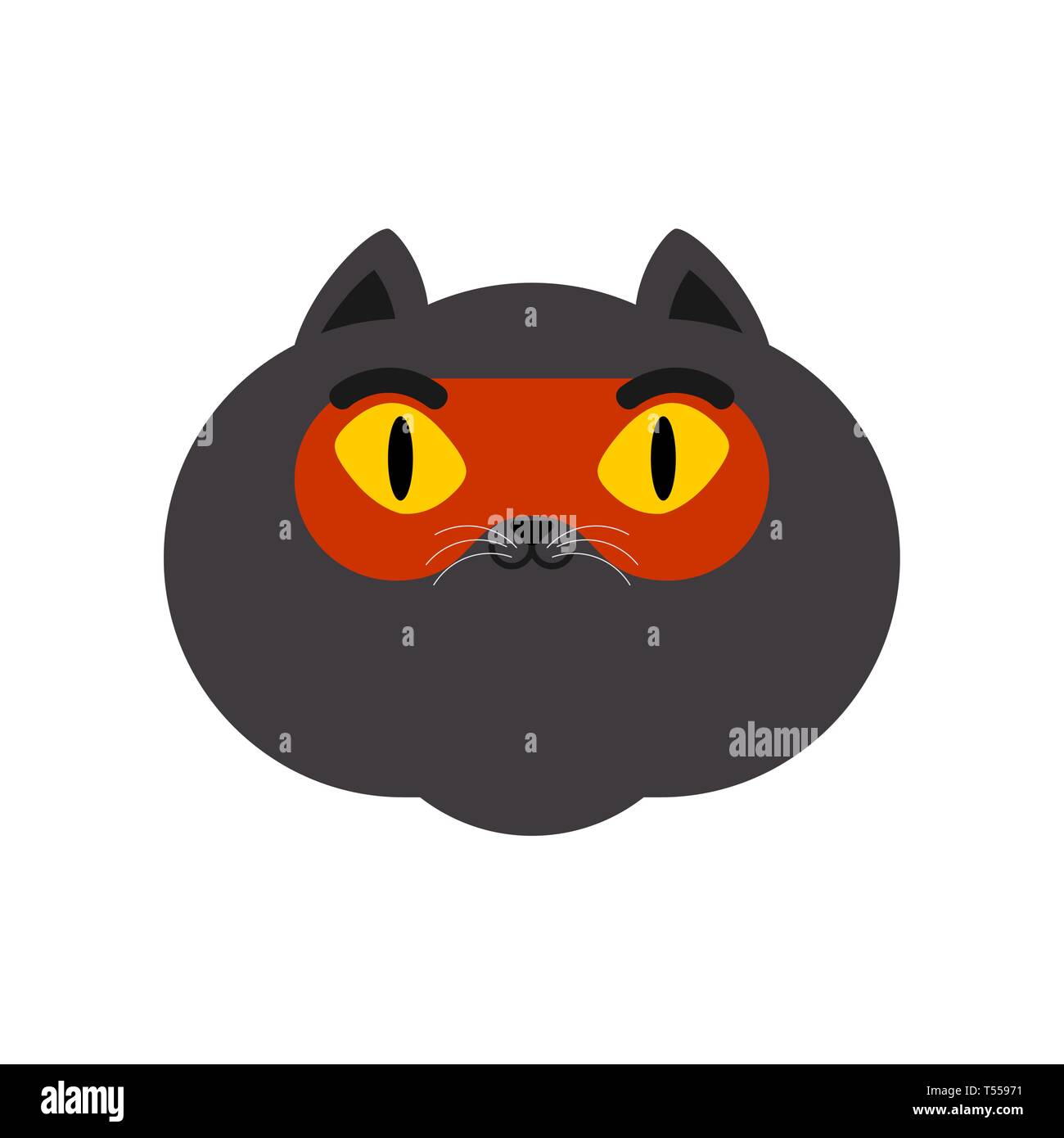 Cat superhero in mask. Face Super Cat Stock Vector Image & Art - Alamy