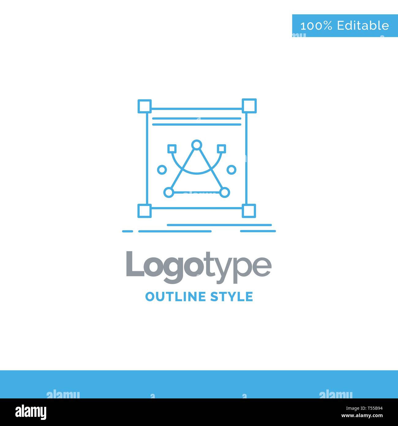 Blue Logo design for 3d, edit, editing, object, resize. Business ...