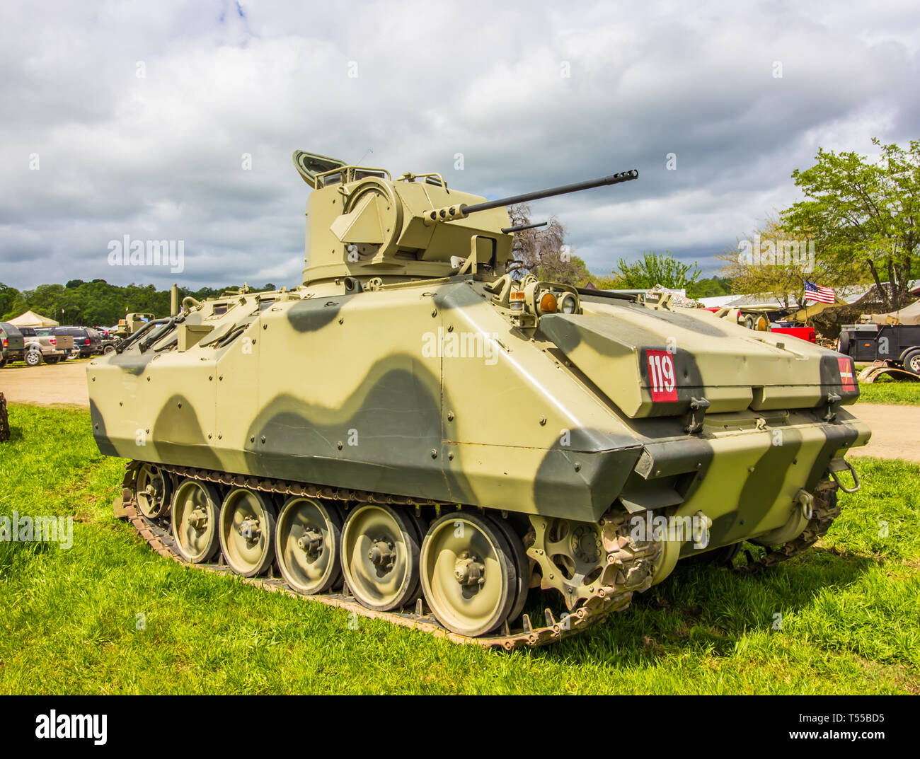 Military Tank On Display At Local Event Stock Photo - Alamy