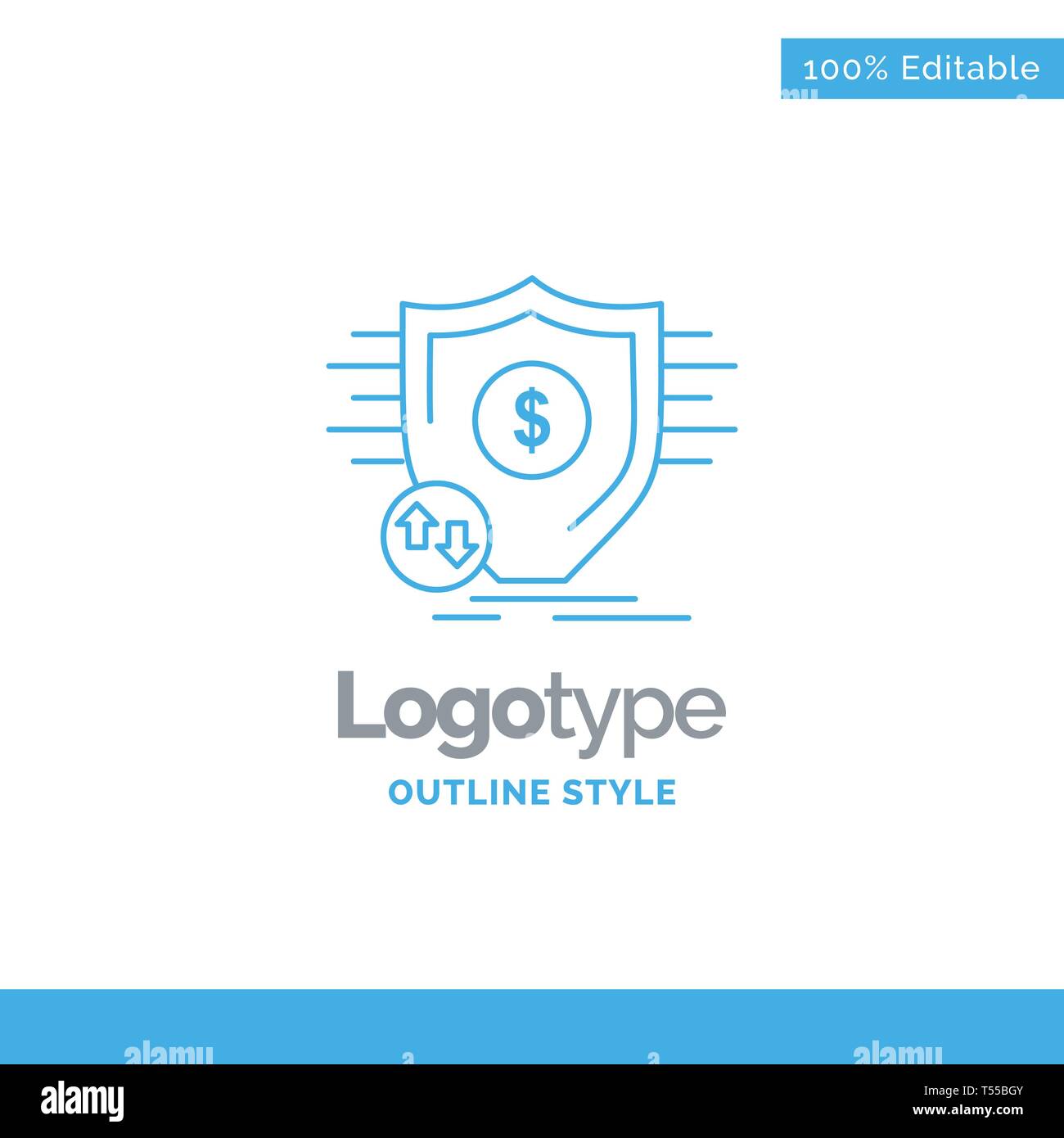Blue Logo design for Finance, financial, money, secure, security ...