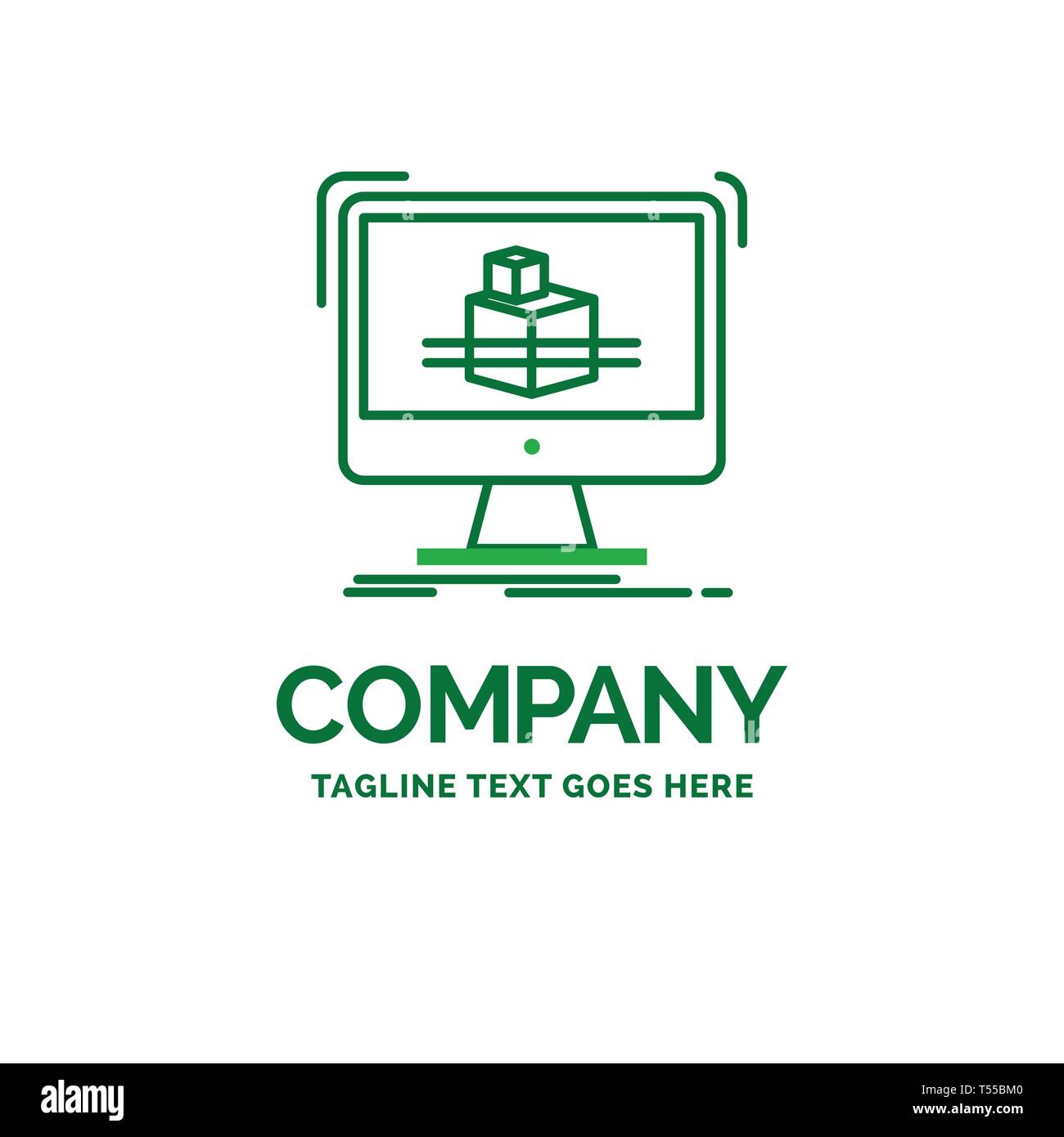 3d, cube, dimensional, modelling, sketch Flat Business Logo template ...