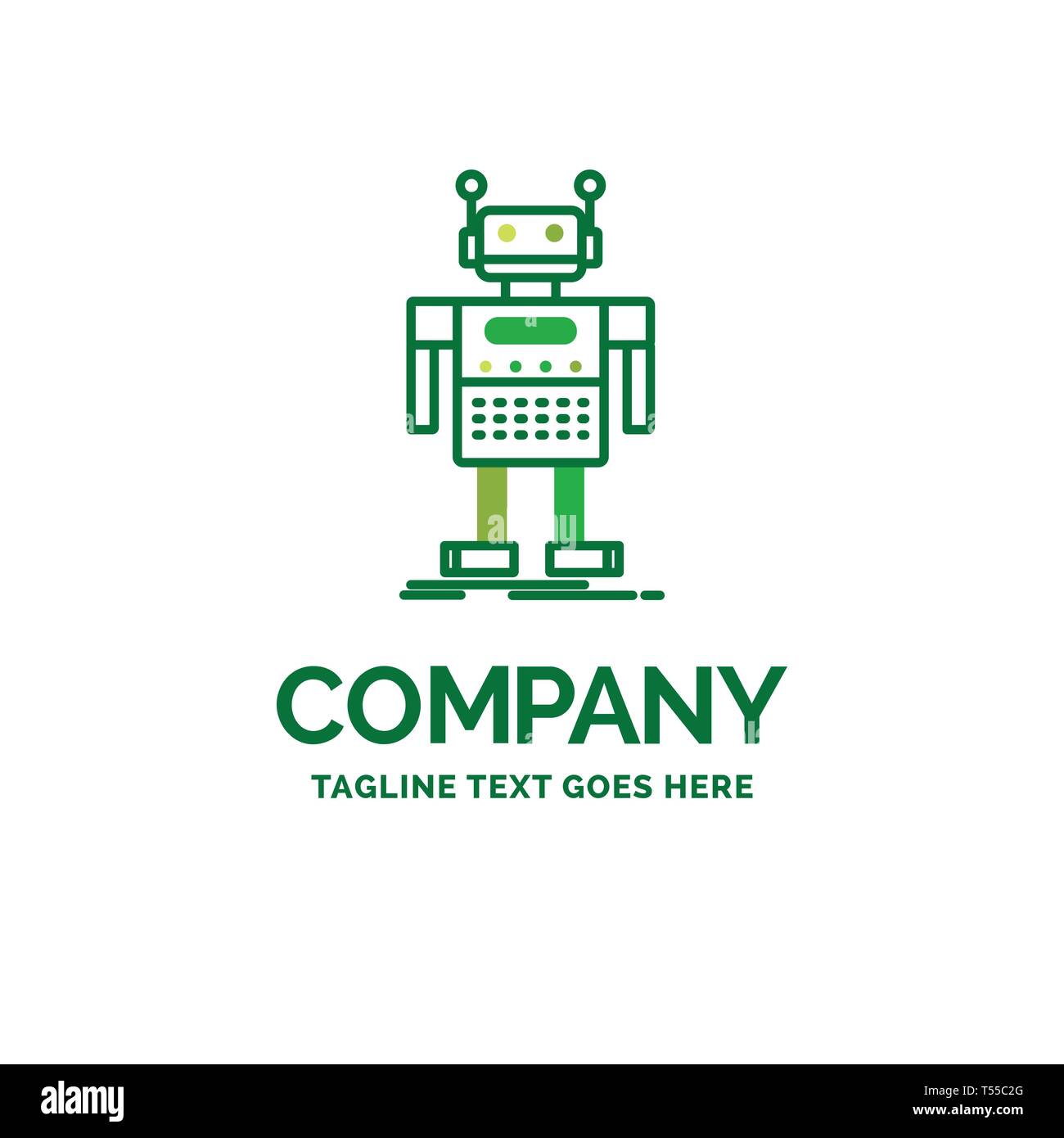 robot, Android, artificial, bot, technology Flat Business Logo template ...