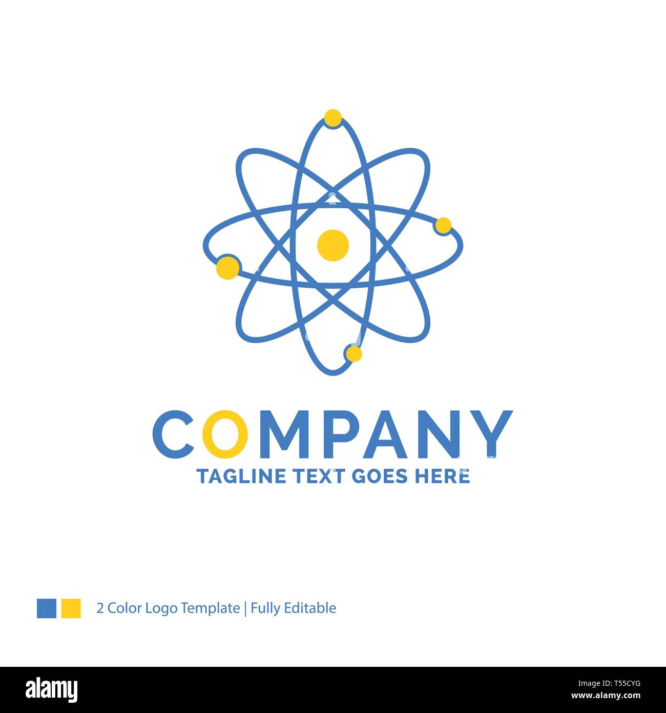Blue and yellow atom Stock Vector Images - Alamy