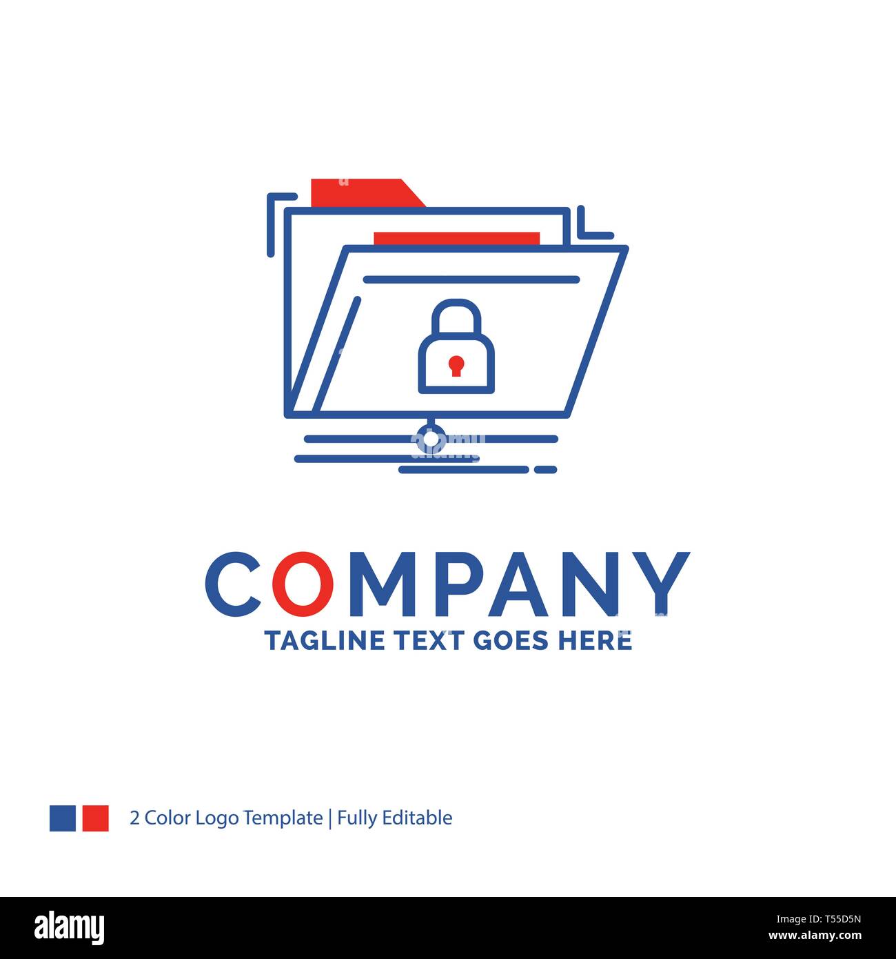 Blue files lock Stock Vector Images - Alamy