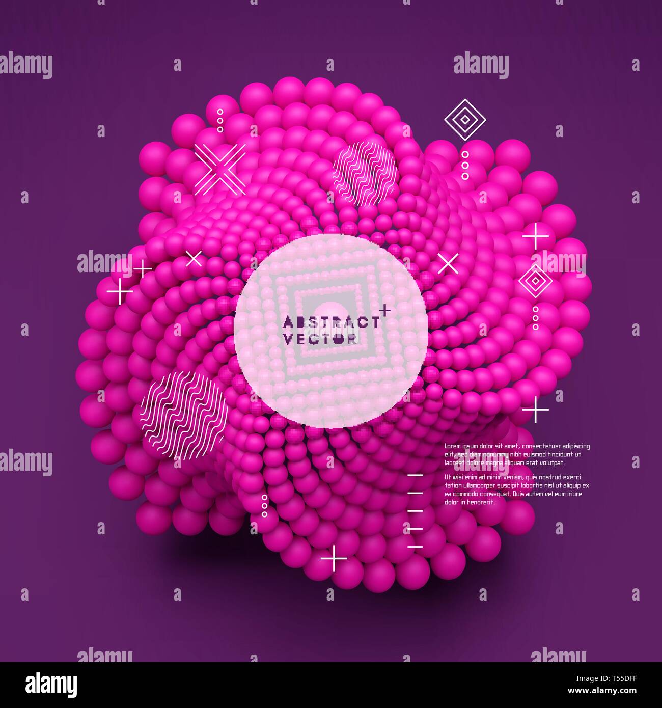 Molecule. 3D concept illustration. Vector template Stock Vector Image ...