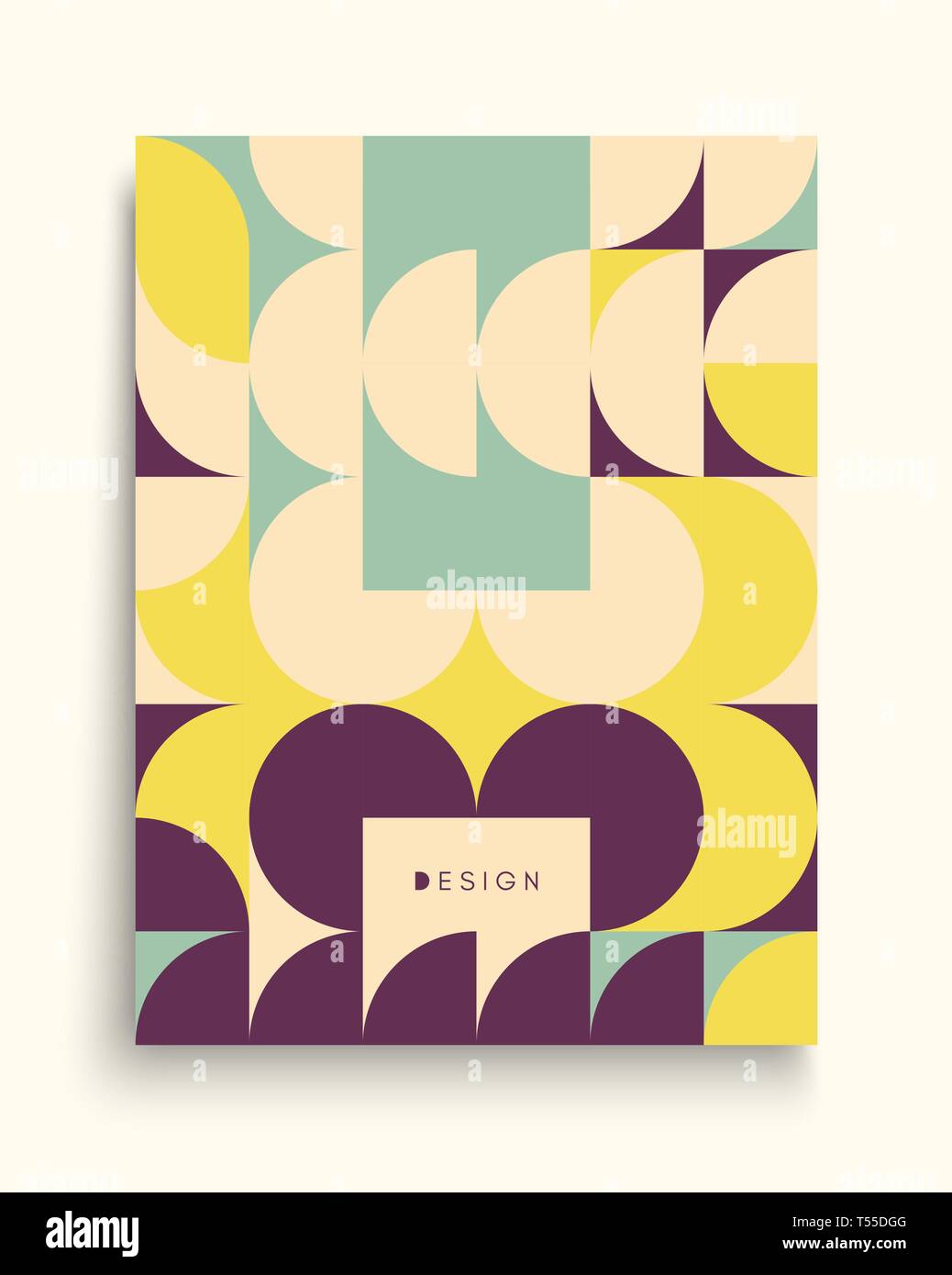 Cover design template for advertising. Abstract colorful geometric ...