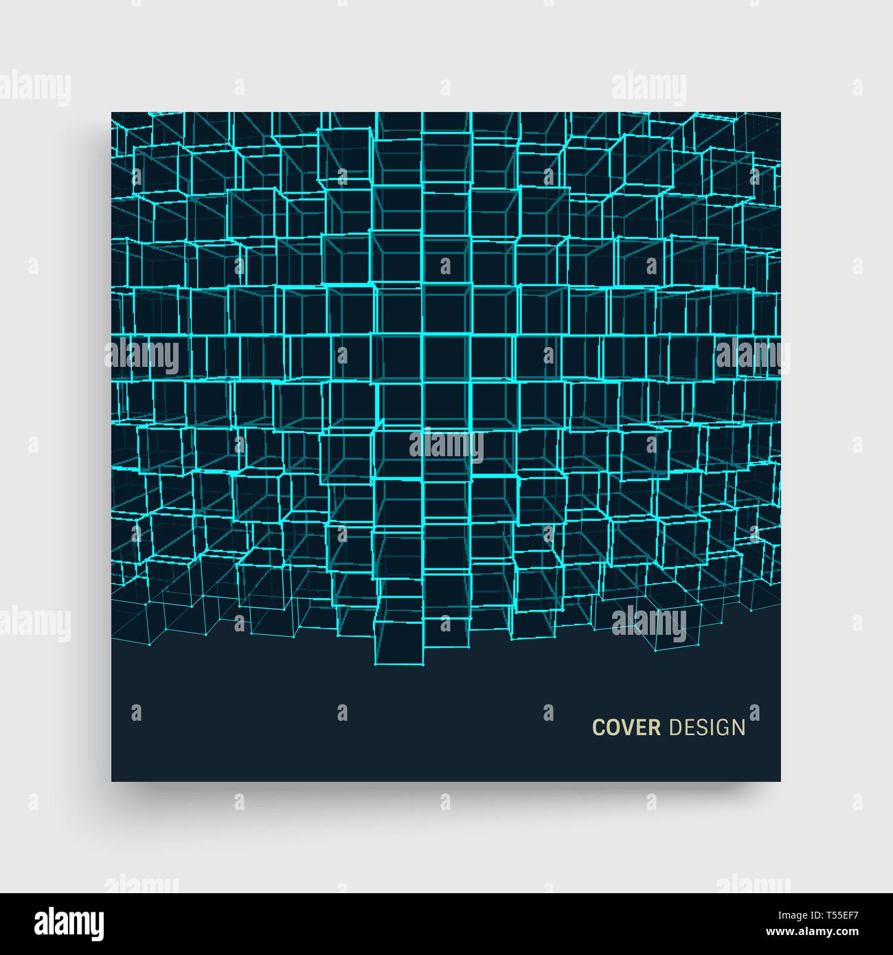 Lattice structure. Science or technology background. Graphic design. 3d ...