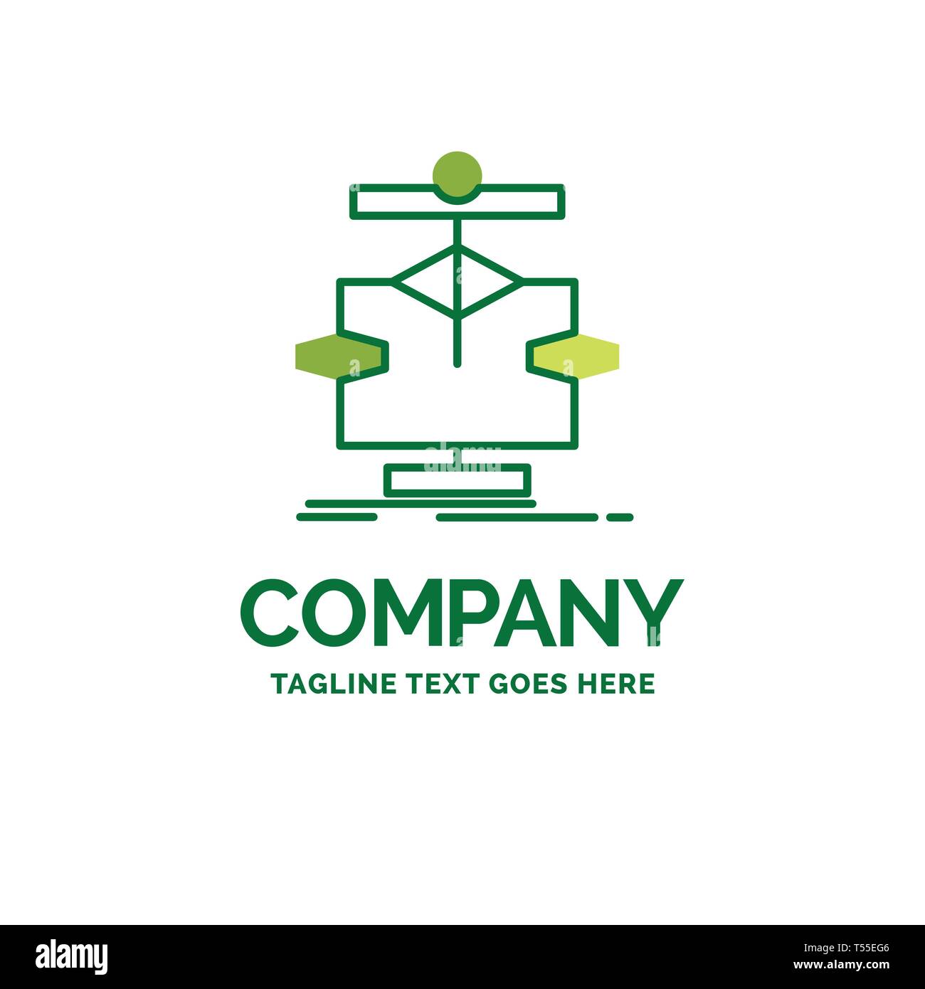 Computer flowchart template Cut Out Stock Images & Pictures - Alamy