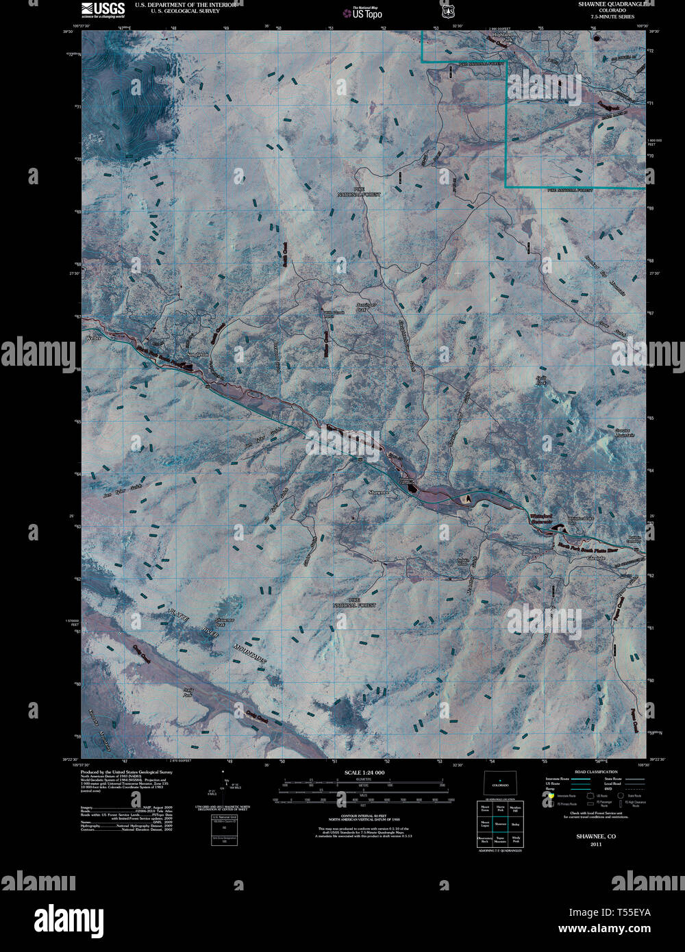 Map of shawnee hi-res stock photography and images - Alamy