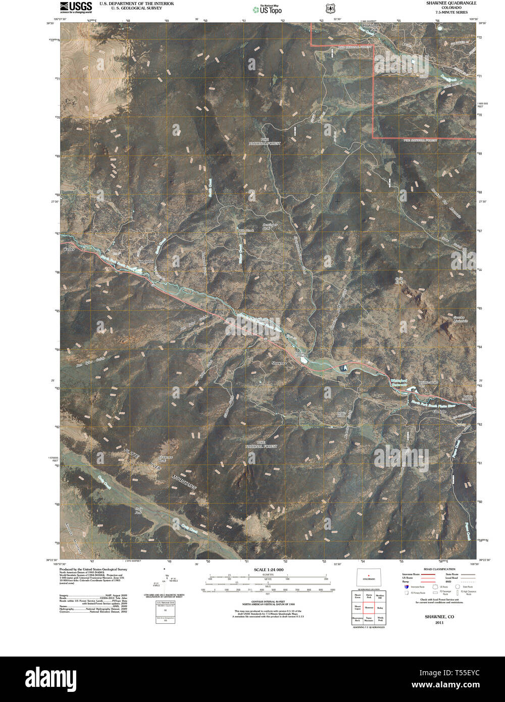 Shawnee map hi-res stock photography and images - Alamy