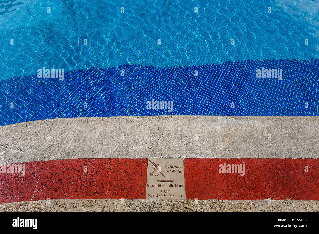 blue Swimming pool in Cancun, Riviera Maya, Mexico Stock Photo - Alamy