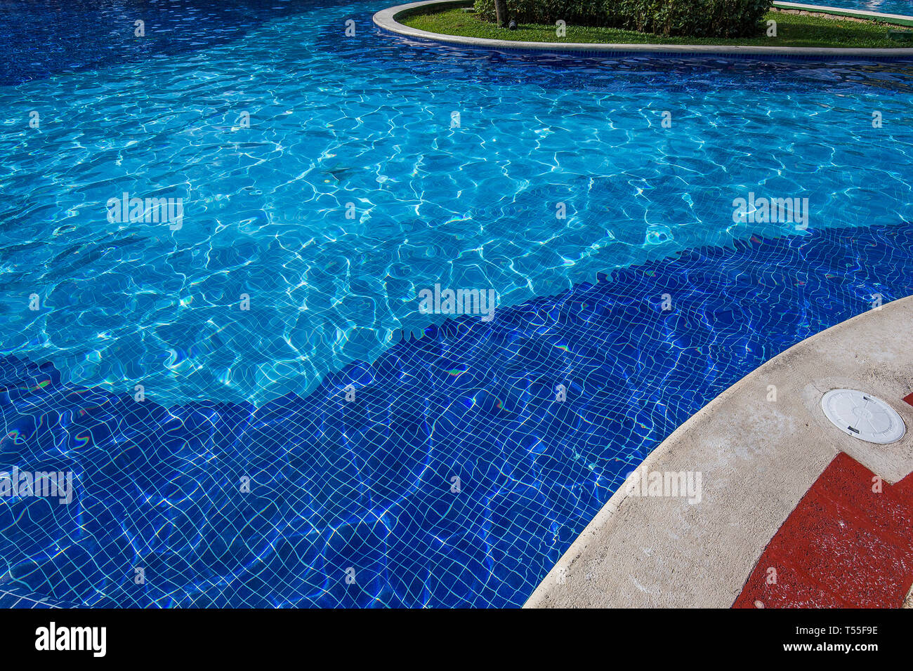 blue Swimming pool in Cancun, Riviera Maya, Mexico Stock Photo - Alamy