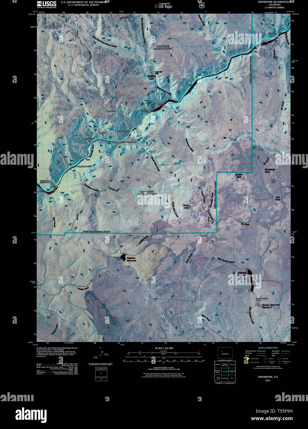 Map of shoshone hi-res stock photography and images - Alamy