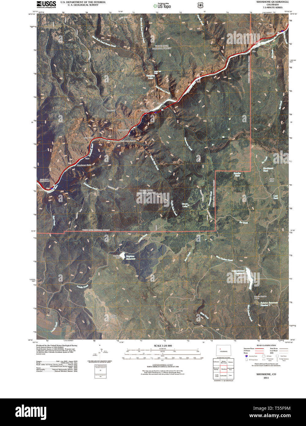 Map of shoshone hi-res stock photography and images - Alamy