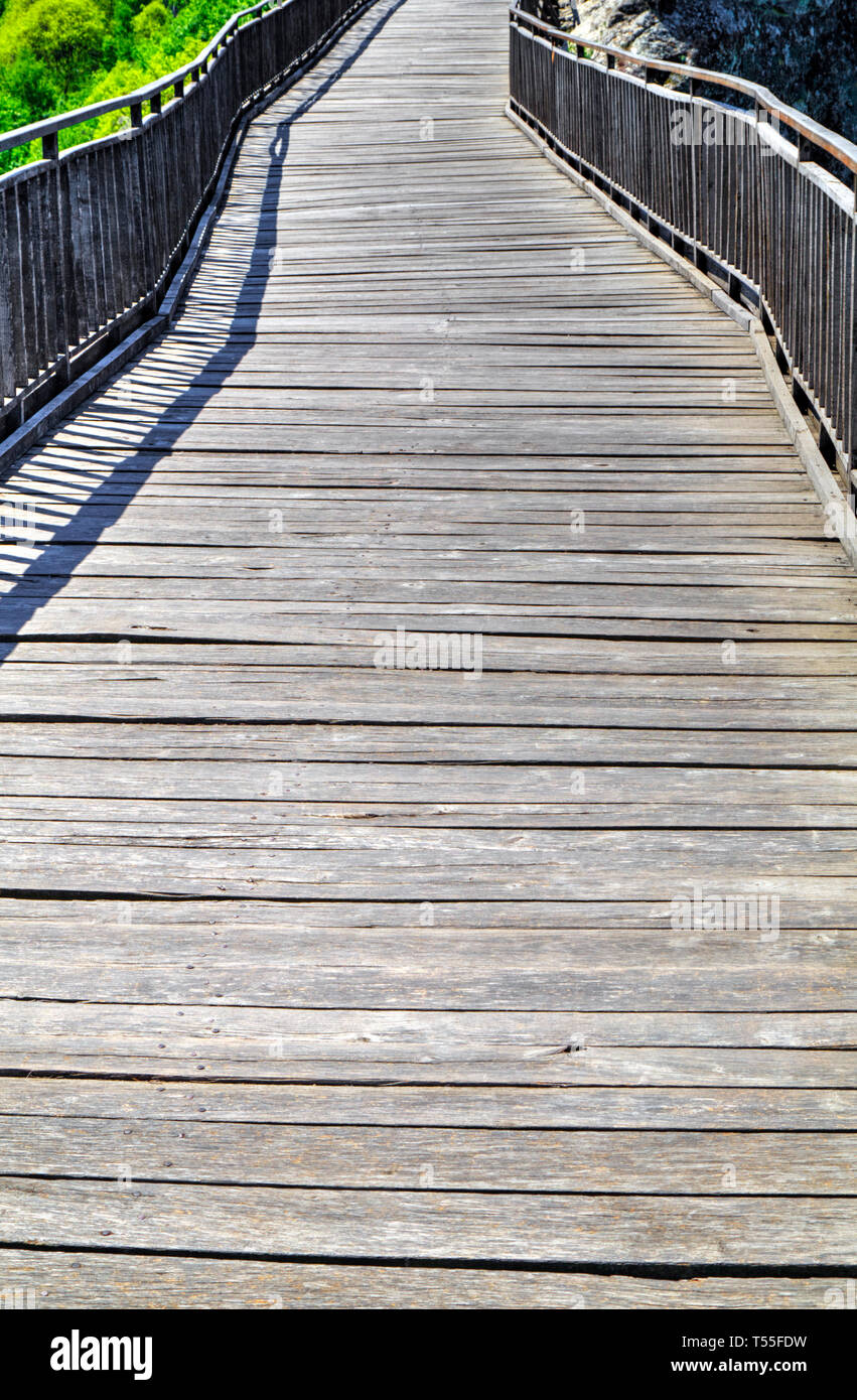 Wooden bridge background Stock Photo - Alamy
