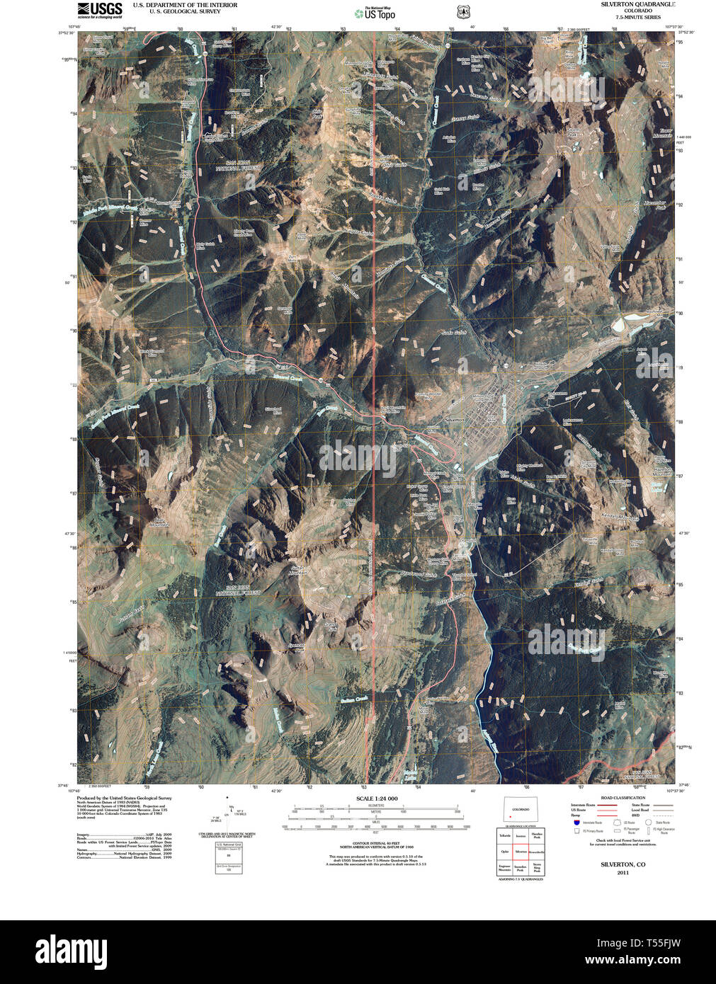 Silverton map hi-res stock photography and images - Alamy