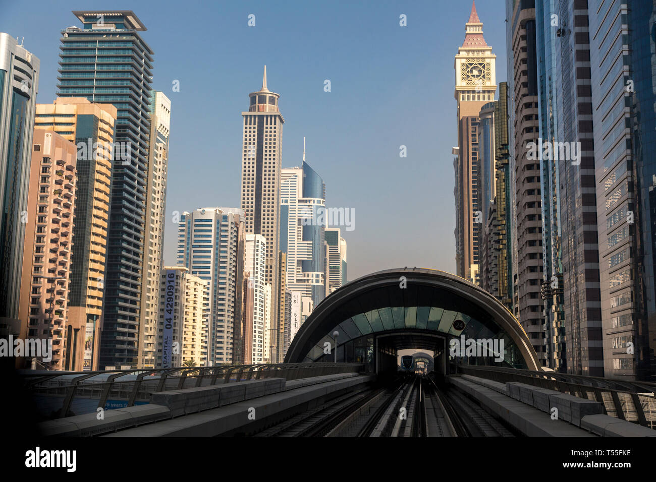 UAE, Dubai, Dubai Metro Stock Photo - Alamy