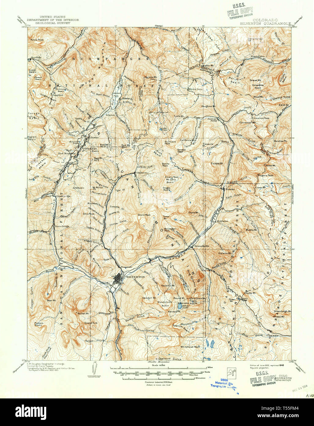 Silverton map hi-res stock photography and images - Alamy