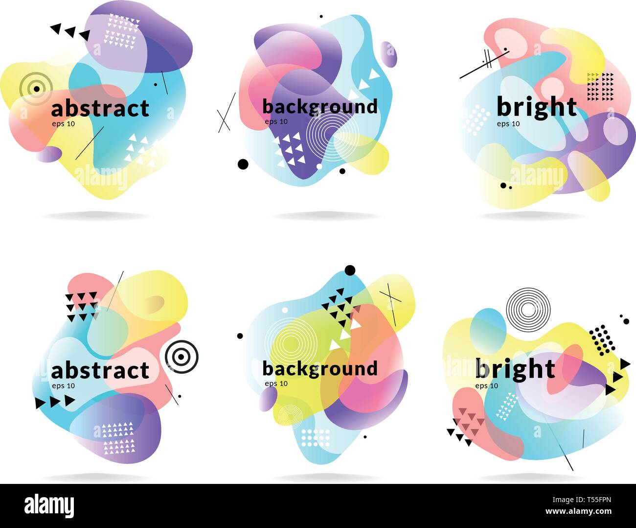 Abstract colorful fluid concept isolated vector backgrounds Stock ...