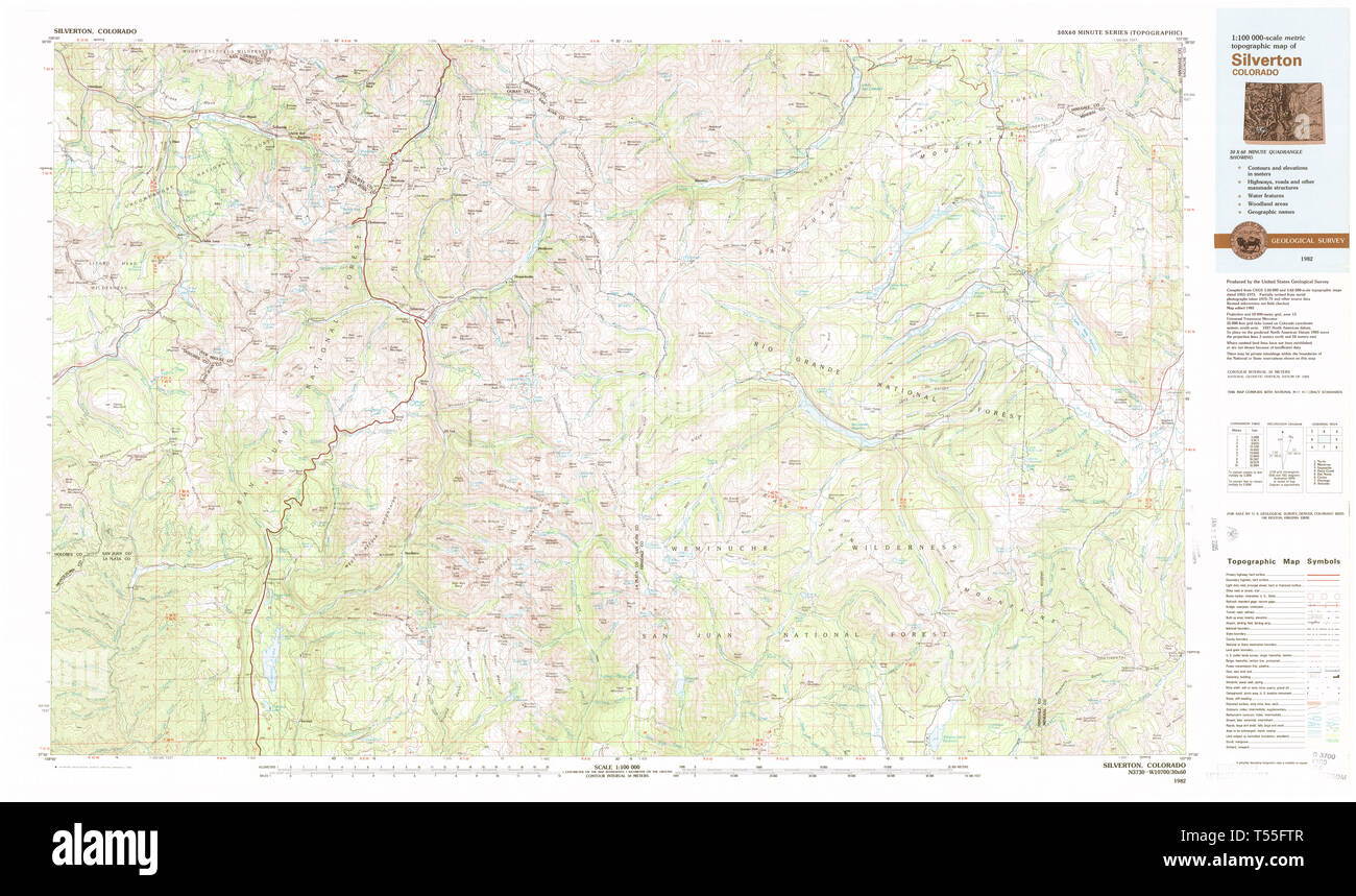 Map of silverton hi-res stock photography and images - Alamy