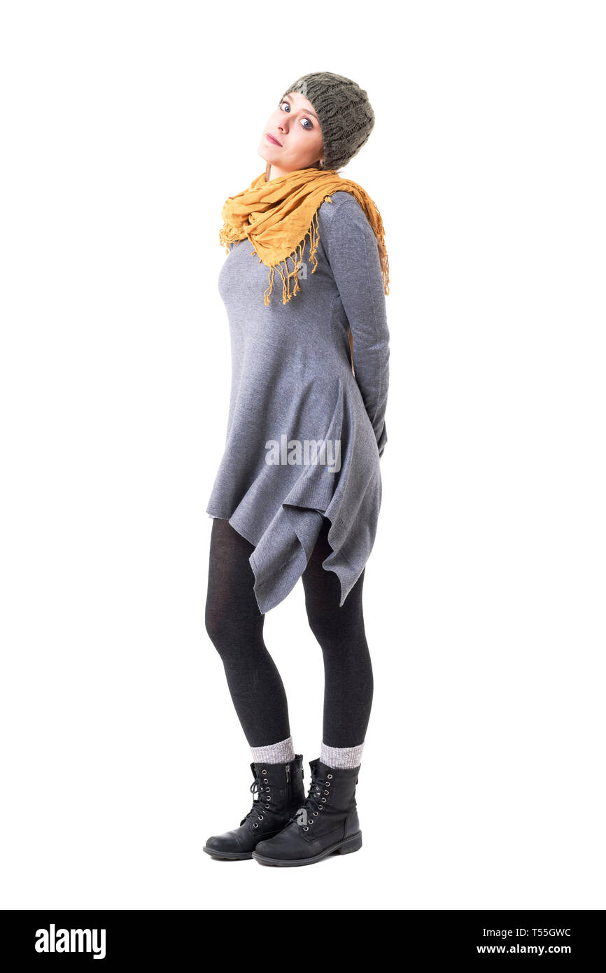 Woman shawl back view Cut Out Stock Images & Pictures - Alamy