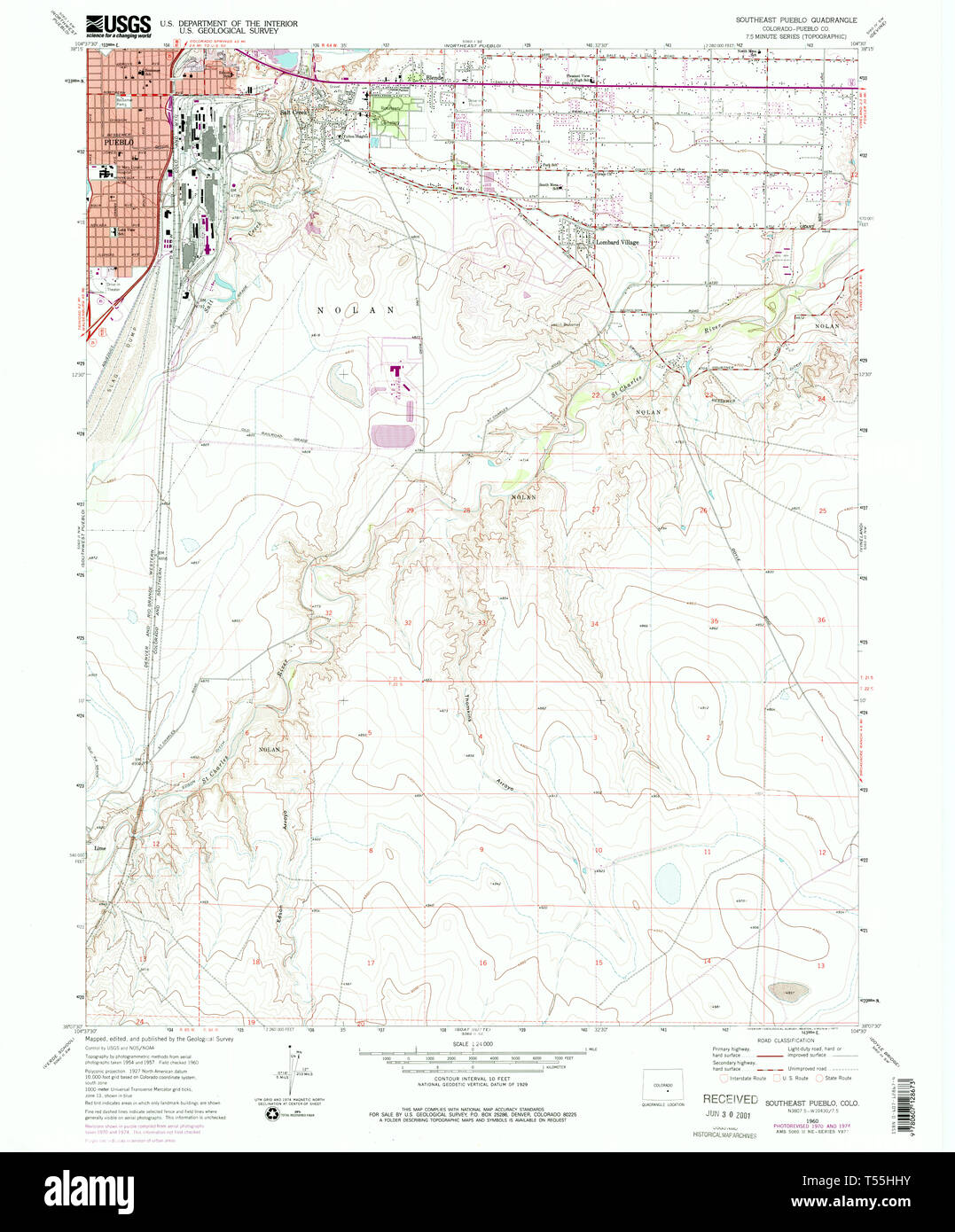Pueblo map Cut Out Stock Images & Pictures - Alamy