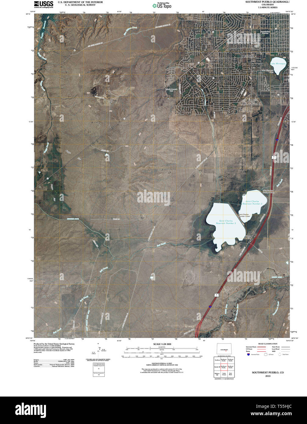 Map Of Pueblo Colorado High Resolution Stock Photography and Images - Alamy
