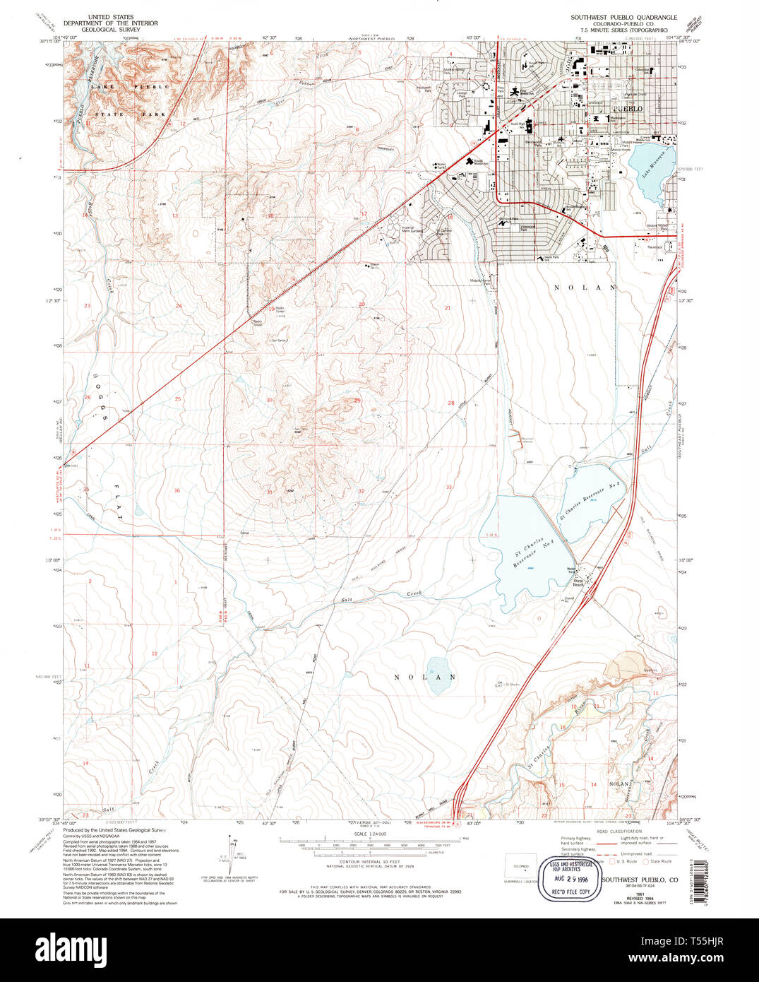 Pueblo map Cut Out Stock Images & Pictures - Alamy