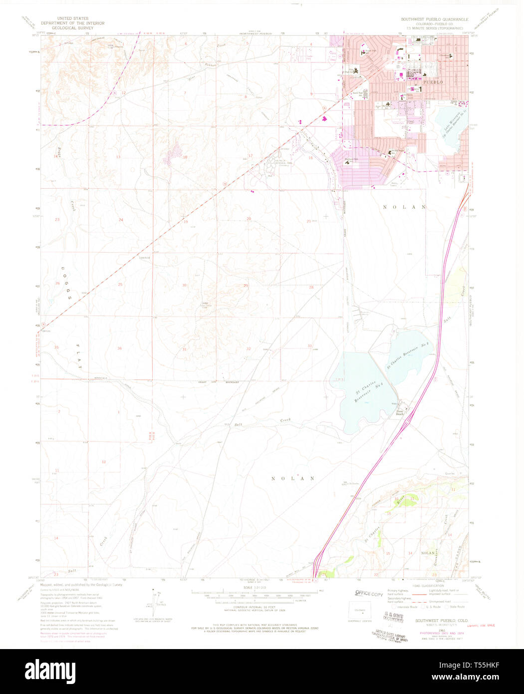 Pueblo map Cut Out Stock Images & Pictures - Alamy