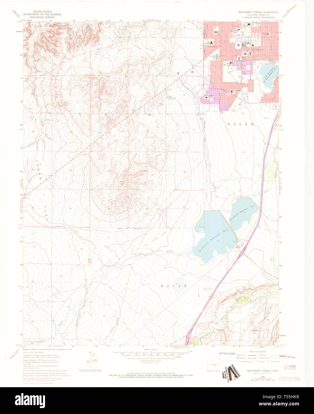 Pueblo map Cut Out Stock Images & Pictures - Alamy