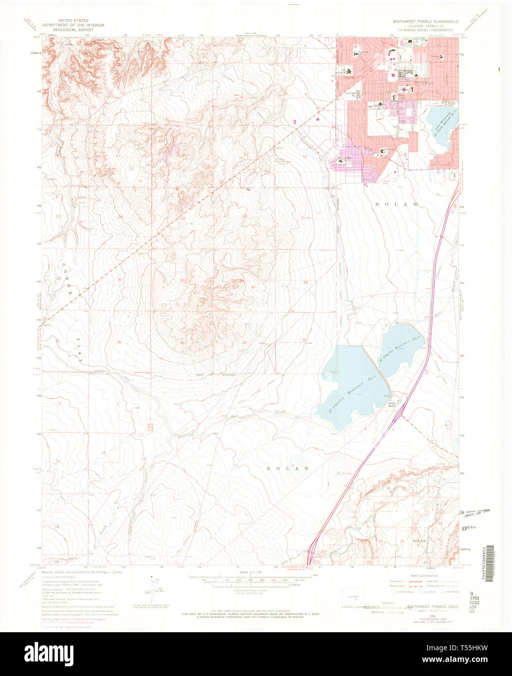 Pueblo map Cut Out Stock Images & Pictures - Alamy