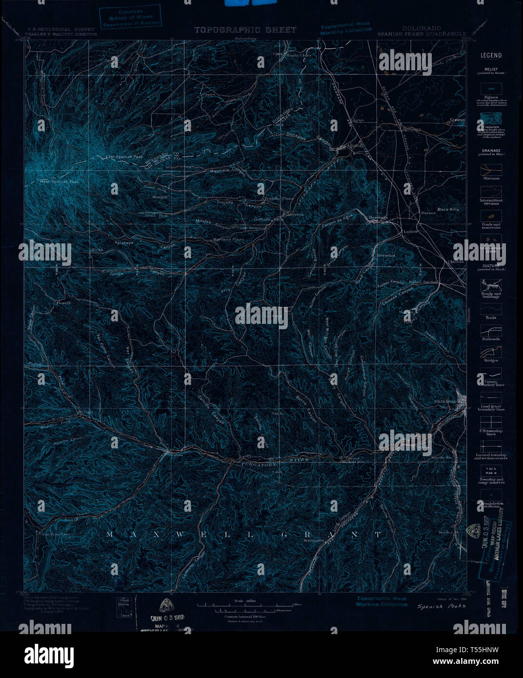 Map colorado 1900 hi-res stock photography and images - Alamy