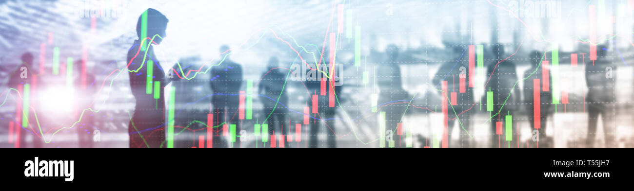 Business Website Banner Header. Industry background mixed media. People ...