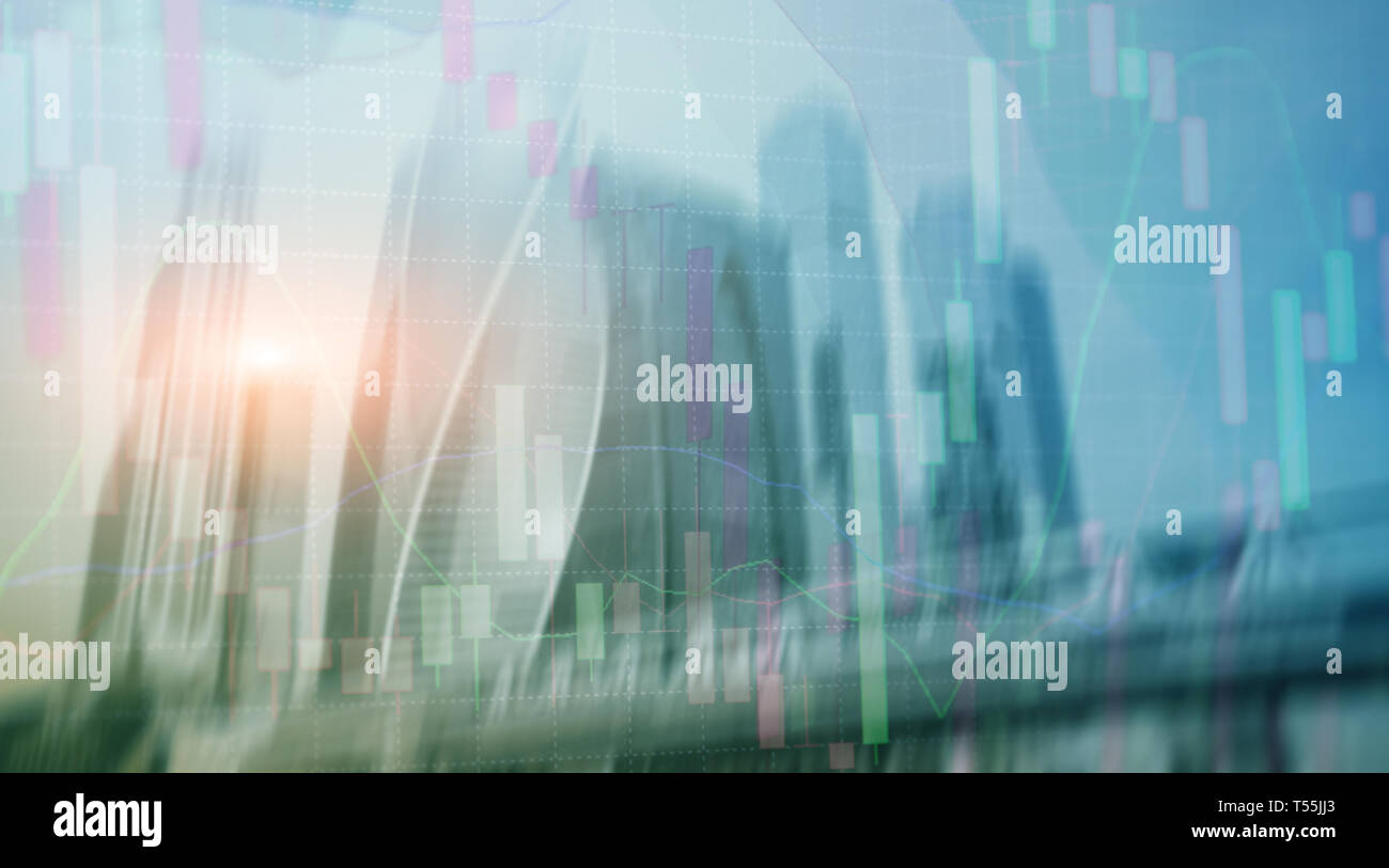 Universal finance abstract background Economic growth graph chart on ...