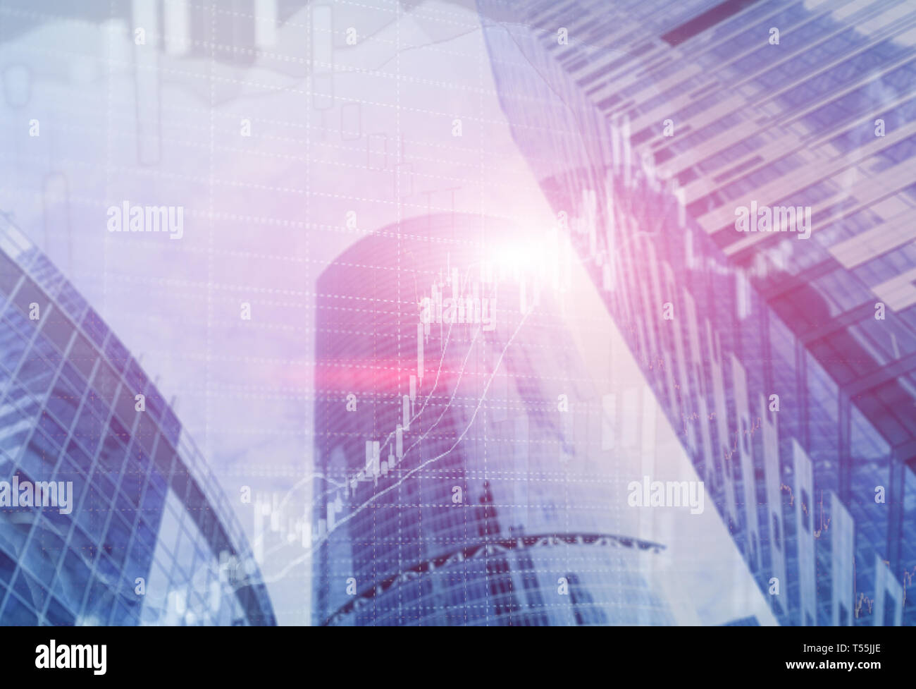 Universal finance abstract background Economic Trading growth graph ...