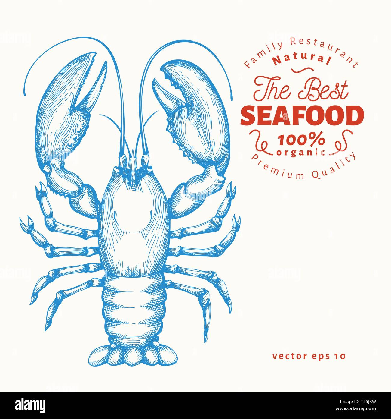 Lobster illustration Cut Out Stock Images & Pictures - Alamy