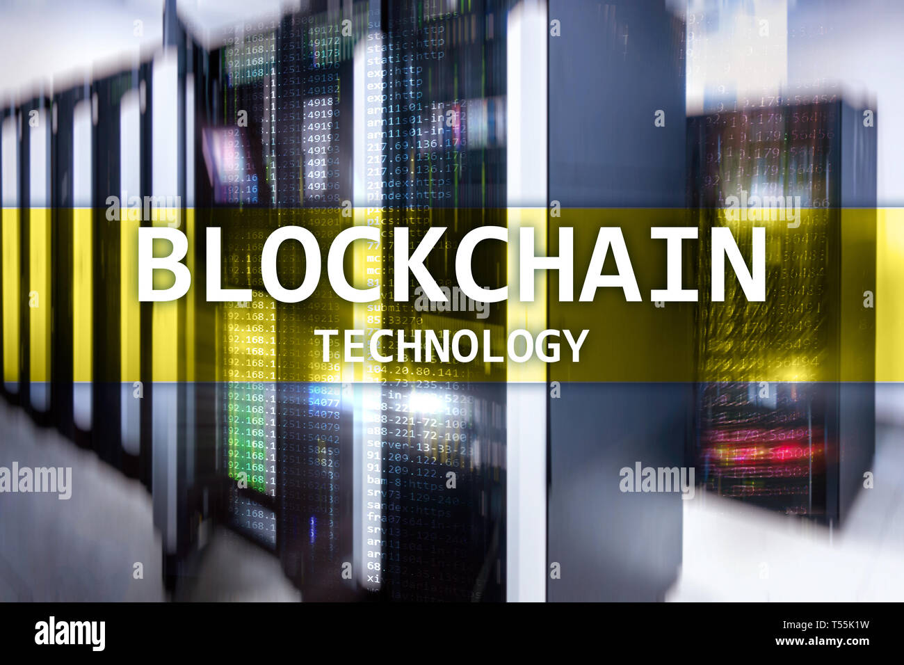 Blockchain technology, cryptocurrency mining Stock Photo - Alamy