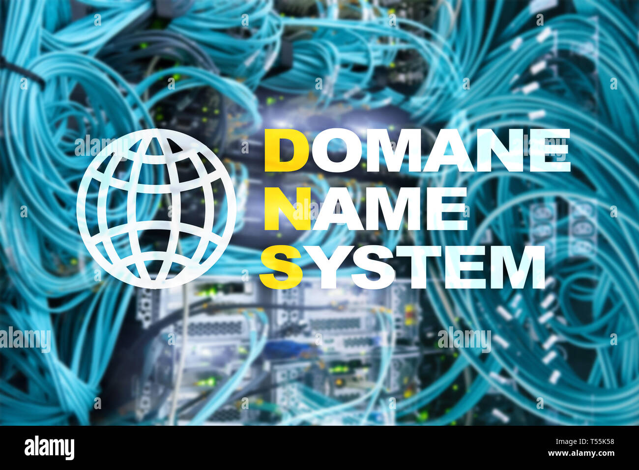 Dns - domain name system, server and protocol. Internet and digital ...