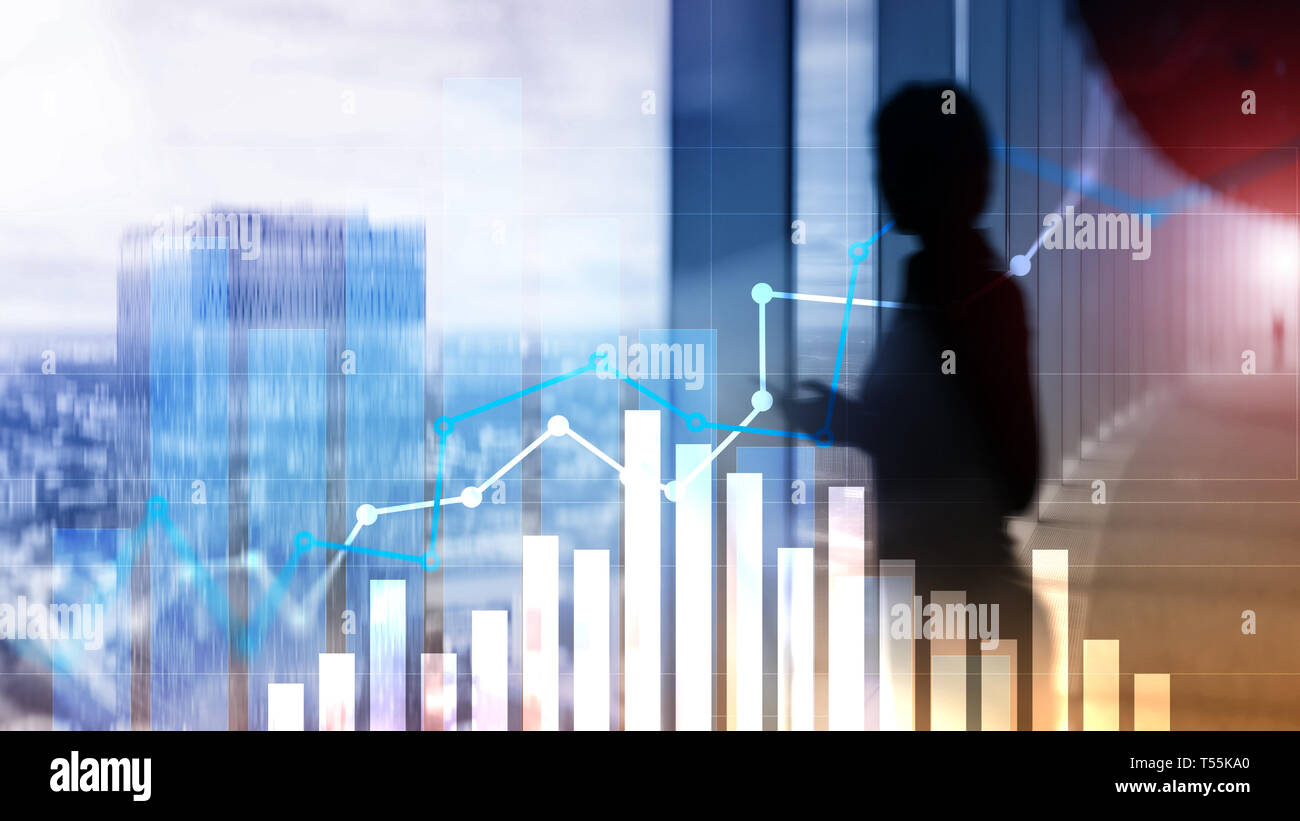 Financial growth graph. Sales increase, marketing strategy concept ...
